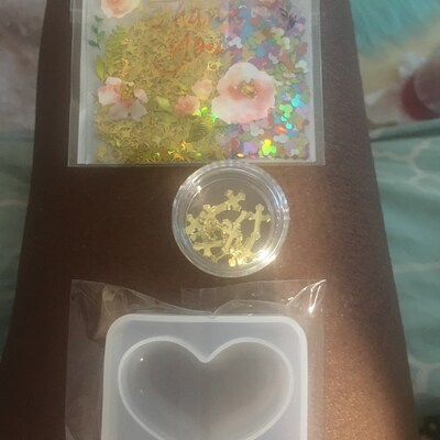 Small Snowflake Embellishments Snow Resin Inclusions Metal ...