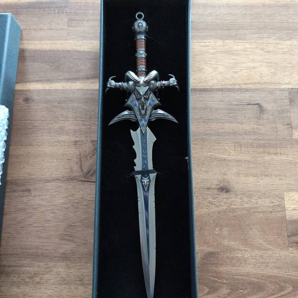 Frostmourne Sword Metal Replica Baphomet Head Sword Lich King Arthas ...