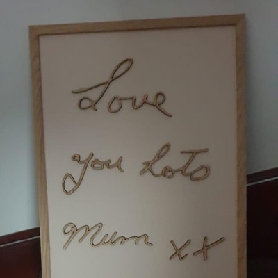 Bespoke Hand Writing Sign Hand Written Anniversary Gift Birthday ...