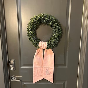 Laurel Swag Monogram Wreath Sash - Etsy