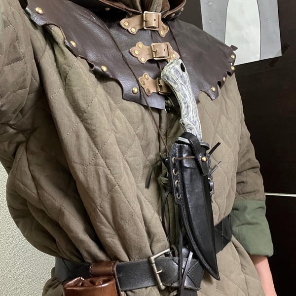 Brown Quilted Gambeson: Medieval Padded Tunic, LARP Costume - Etsy