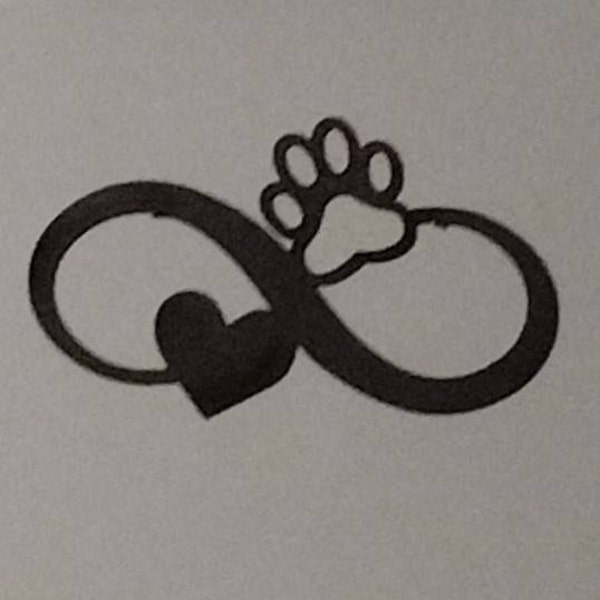 Infinity Dog Garden Stake With Heart and Paw- Personalized Pet Memorial ...