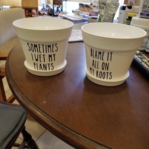 Funny Planter Pot, Plant Pun Pots, Punny Pots, Whimsical Flower Pot ...