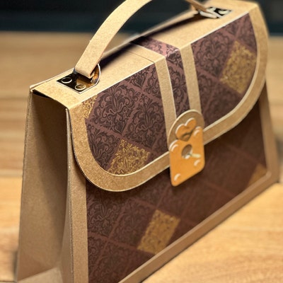 3D Handbag Svg for Cricut Favour Box SVG Template 3D Purse Svg Designer ...