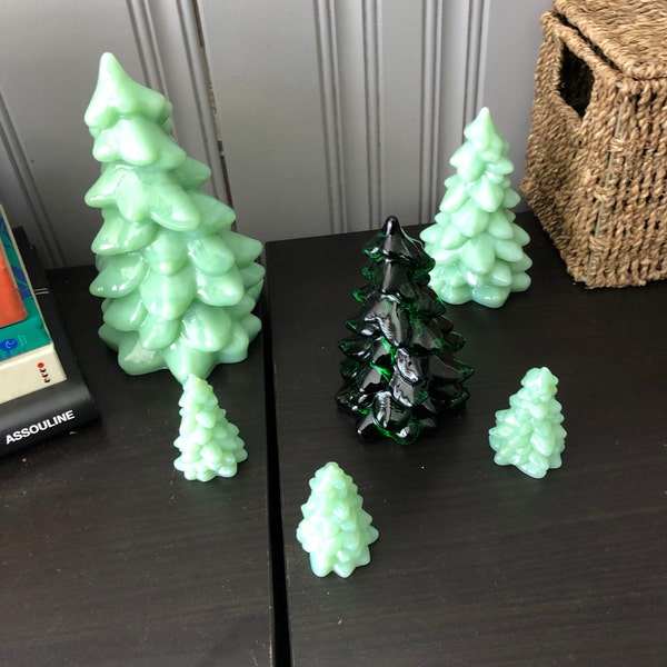 Set of Five. Mosser Glass Jadeite Christmas Trees. - Etsy