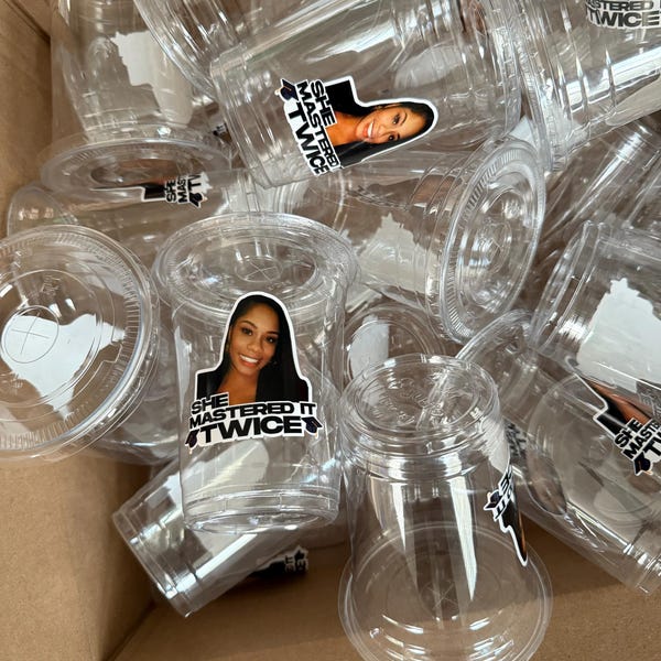 Custom Birthday Girl Party Cups – 16oz Clear Plastic Cups With Your ...