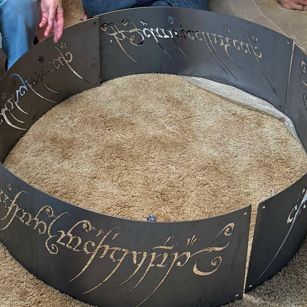 Fire Pit With Deers and Bears Pattern, Wildlife Scene Fire Ring Pit ...