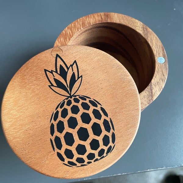 Acacia Wood Salt Cellar, Personalized Salt Cellar, Custom Salt Cellar ...