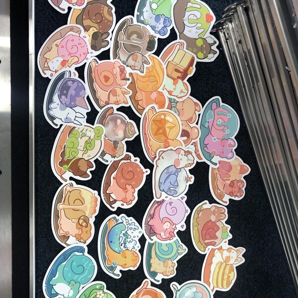 Cute Snail Stickers Pack | Snail Stickers | Kawaii Snail Sticker ...