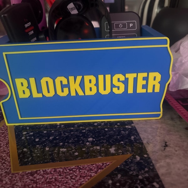 Blockbuster Logo Remote Holder – Retro Movie Night Desk & Couch ...