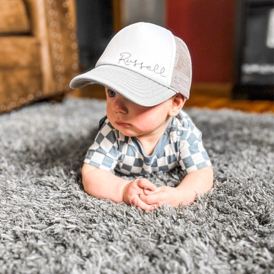 Personalized Infant Trucker Hat, Infant Trucker Hat, Baby Trucker Hat ...
