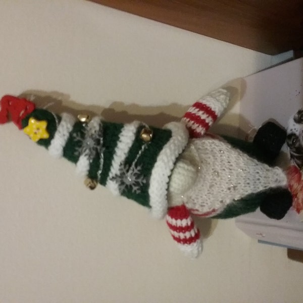 PDF Knitting Pattern Santa Tree Hat Gonk Christmas Gnome Toy Ornament ...