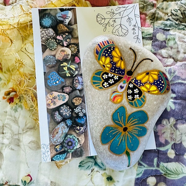 Butterfly Mosaic Painted Rock | Gifts for Women | Painted Rocks for the ...