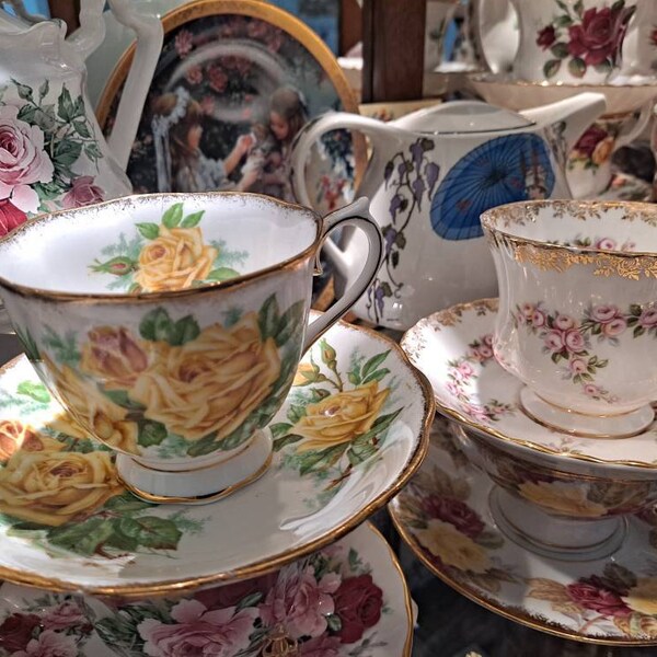 Royal Albert Polka Dot Pink Teacup and Saucer, Bone China England ...