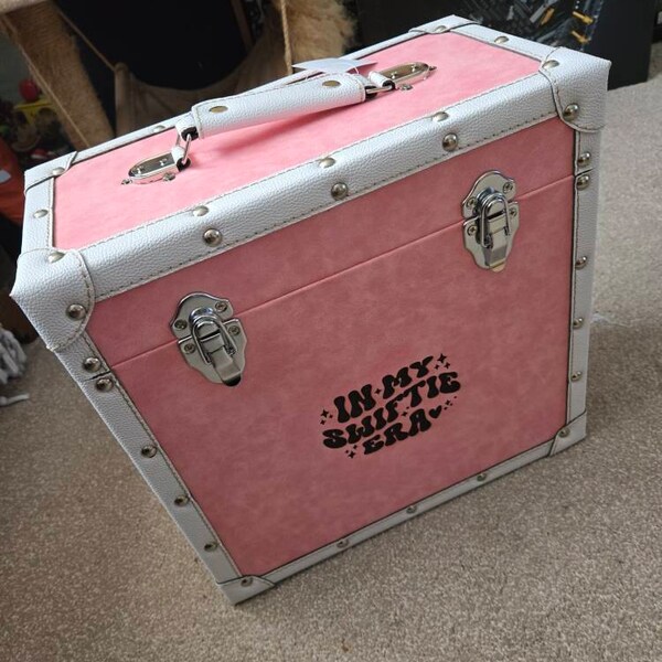 Personalised Vinyl Record Box, Retro Design, Vintage-inspired Organizer ...