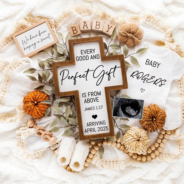 Girl Pregnancy Announcement Digital Baby Announcement Girl Gender Reveal Social Media Reveal ...