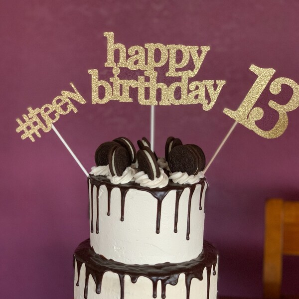 Official Teen Cake Topper, 13th Birthday Cake Topper, Thirteen Cake ...
