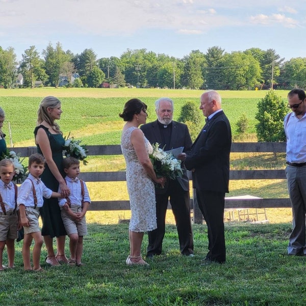 Blush White Floral Bow Tie and Brown Vegan Leather Suspenders for ...
