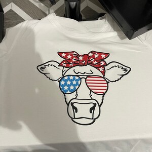 4th of July Svg, Cow Svg, Independence Day Svg, American Flag Svg ...