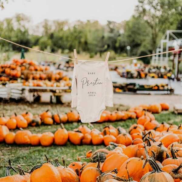 Pumpkin Patch Pregnancy Announcement Digital | Digital Fall Baby ...