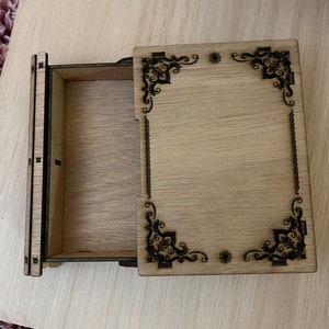 Slider Book Box Laser Cut Svg Files, Wood Gift Slider Book Box, Vector ...