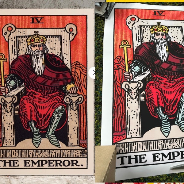 The Emperor- Tarot Card Print - the Emperor Card Poster, No Frame - Etsy
