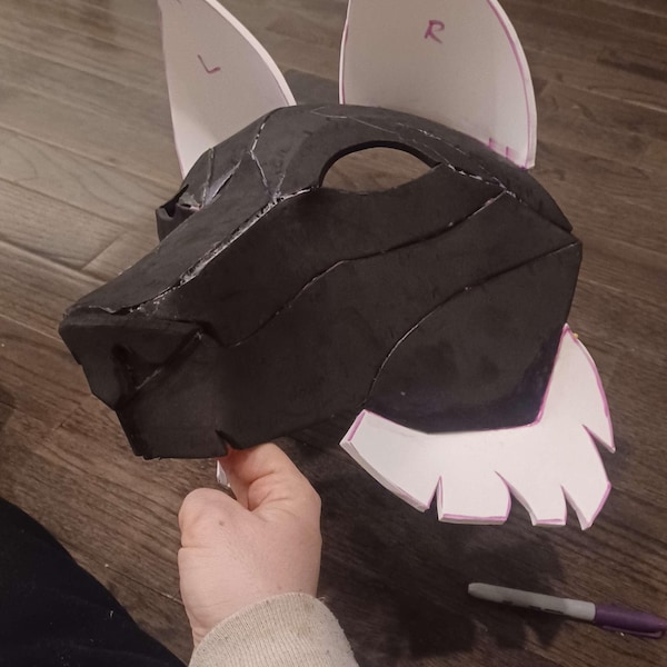 Canine/canid Low Poly Mask Pattern for Cardboard or EVA Foam - Etsy
