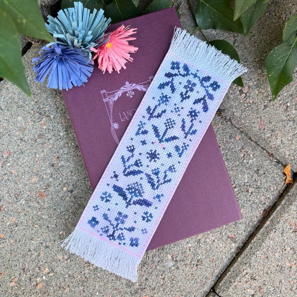 Spring Flowers Cross Stitch Bookmark - Cross Stitch Pattern (beginner ...
