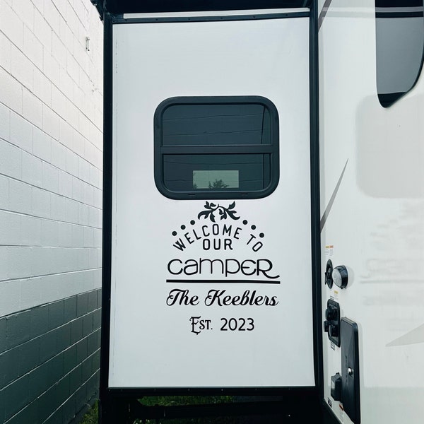 Fifth Wheel Decal Personalized Camper Decal Camping Decal Personalized ...