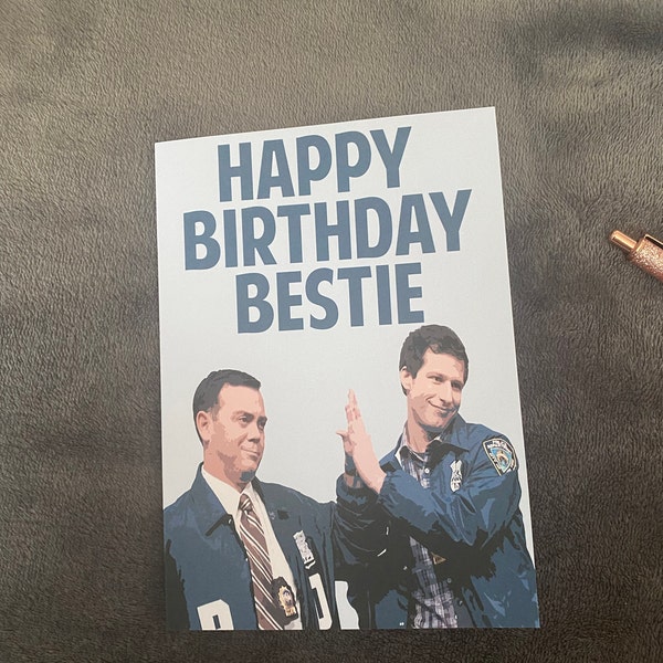 Jake & Charles Birthday Card | Happy Birthday Bestie | Peralta and ...