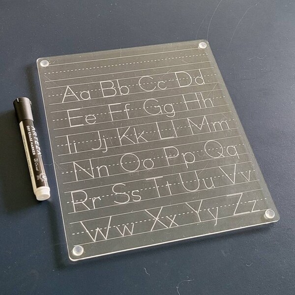 Acrylic ABC Dry Erase Letter Tracing Board Kids Homeschool - Alphabet ...