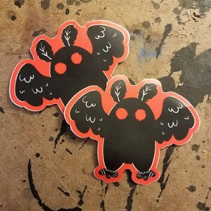 Mothman Stickers, Mothman Sticker, Cryptid Stickers, Cryptid Sticker ...