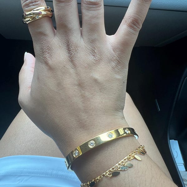 Permanent Cutting Gold Ring 16K Gold Plated Permanent Rings Gift for ...