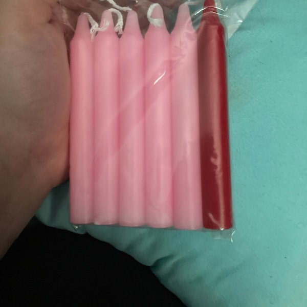 Pink Mini Ritual Candles, Charm Chime 4" Candles, Spells, Wicca, Wiccan ...