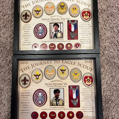 Journey to Eagle Plaque, 11x14 Wood Plaque, Eagle Scout Patches, Eagle ...