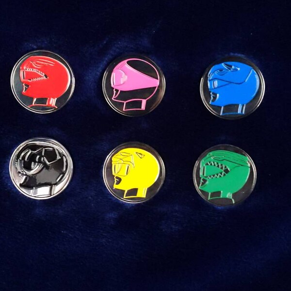 Full Set of 5 Mighty DINO Rangers Metal Power Challenge Coins - Etsy