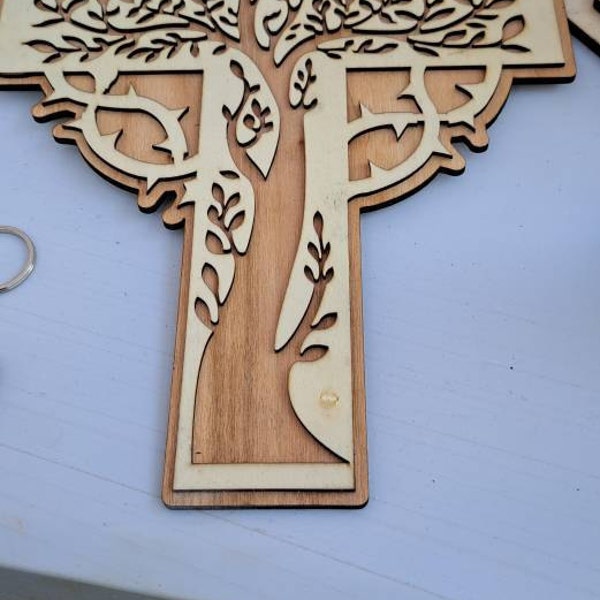 2 Layered Tree Cross SVG. Cross Models With Layer Options. Cross Svg ...