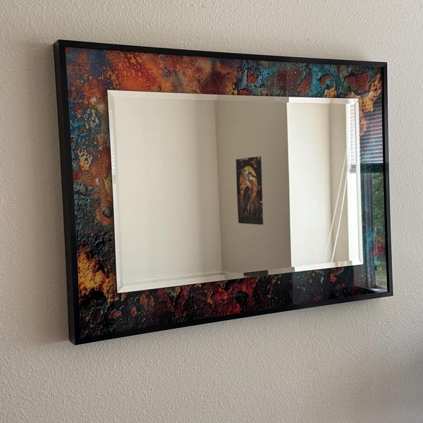 Blue Floral Glass Wall Art, Elegant Gold Flower Glass Panel, Large ...