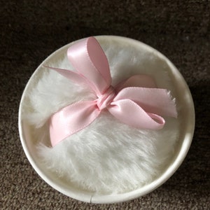 Luxurious Body Powder Puff 4 Inches With Peach Ribbon Handle - Etsy