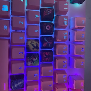 Handmade SA Profile Backlit Key Cap Hidden Fairyland Wood & Resin ...