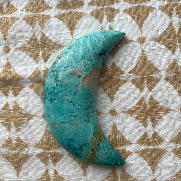Peruvian Turquoise Moon, Turquoise Crescent Moon, Blue Moon, Turquoise ...