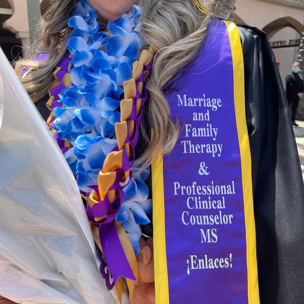 1 Custom Graduation Stole, A Custom Embroidered Satin Stole ...