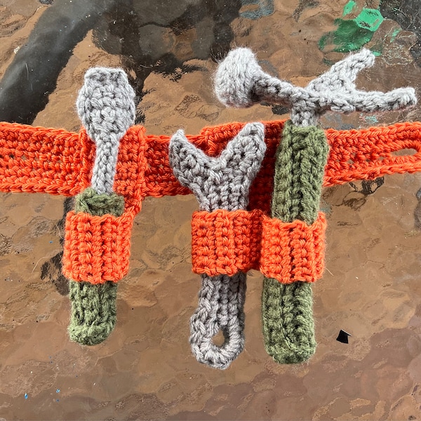 Crochet Tool Belt Toy Pattern: Hammer, Wrench, Screwdriver (PDF Pattern ...