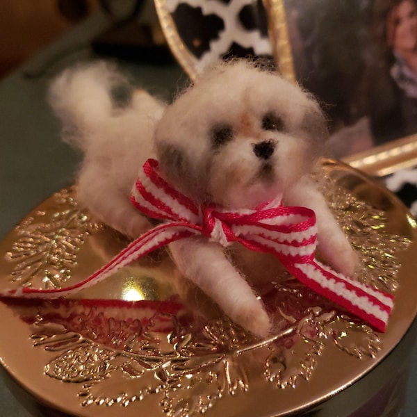 Needle Felted Abominable Snowman Vintage Christmas Ornament Yeti ...