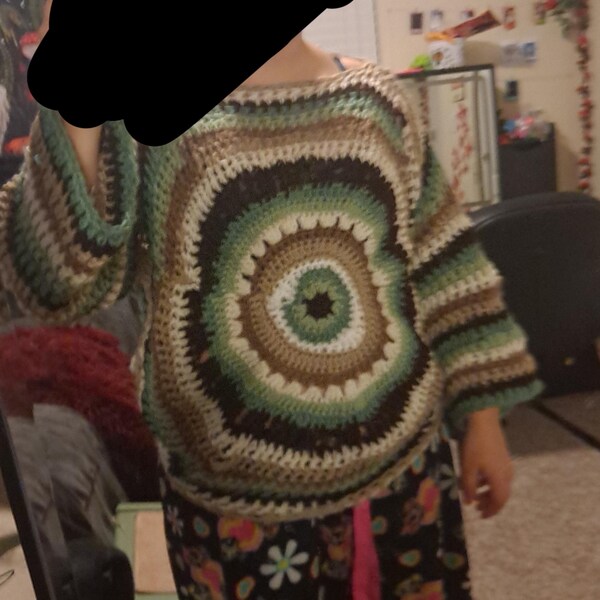 Eye Sweater Pattern | Crochet Eye Sweater | Advanced Pattern | PDF File ...