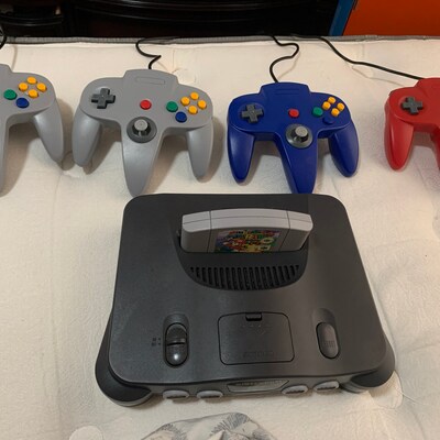 Nintendo 64 Console Bundle up to 4 New Controllers Game Cords CLEANED ...