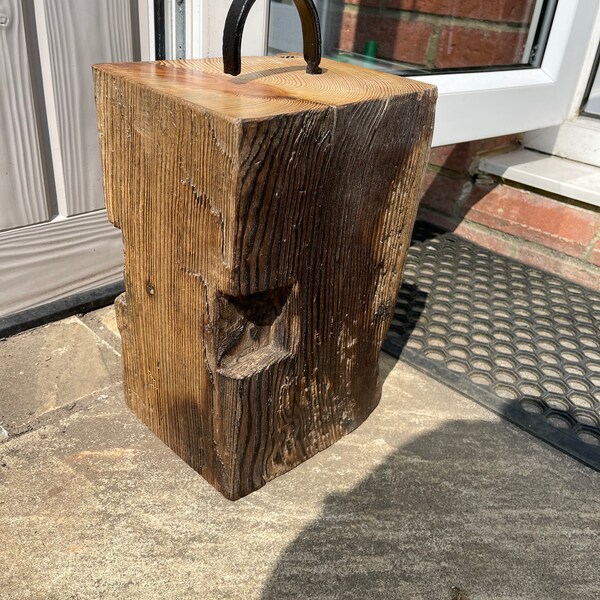 Large Reclaimed Oak Wooden Beam Coat Rack - Etsy