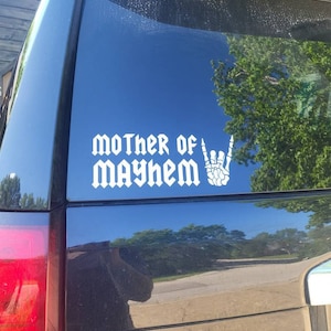 Car Decal Mother of Mayhem, Alternative, Vinyl Decal, Mama, Chaos ...