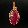 Kashmir Red Ruby Pendant Copper Wire Wrapped Gemstone Pendant Copper ...