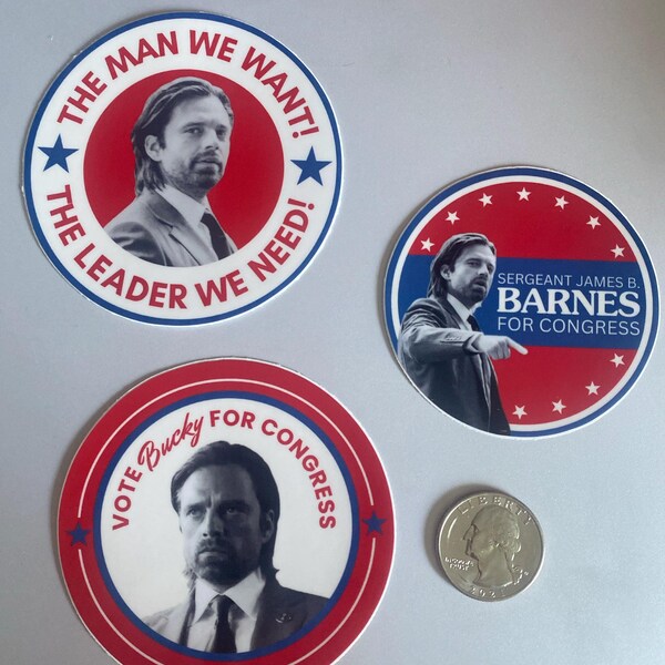 Bucky Barnes for Congress Stickers (set of 3!) - Etsy